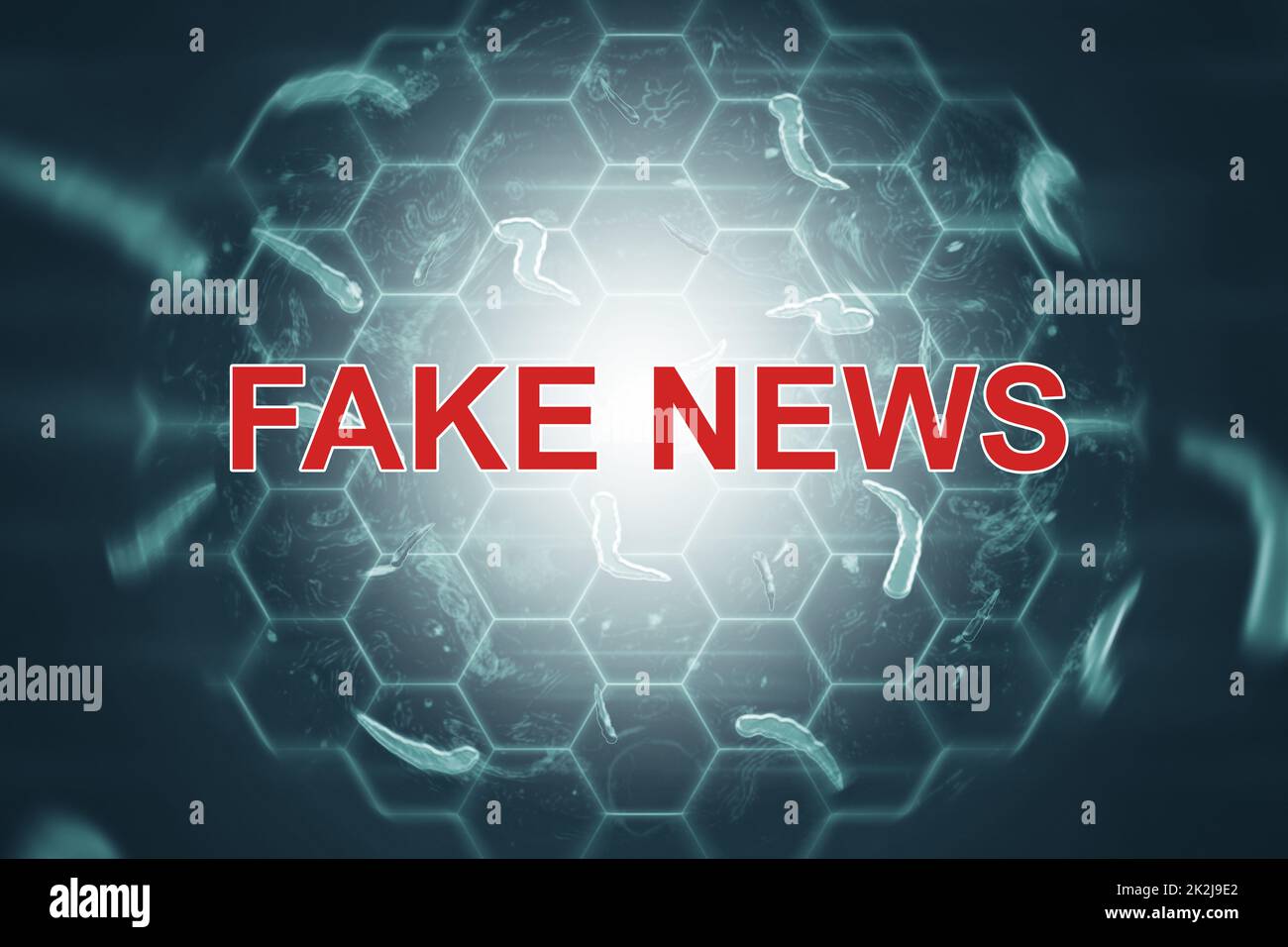 Illustration of fake Covid-19 virus news in mass media Stock Photo - Alamy