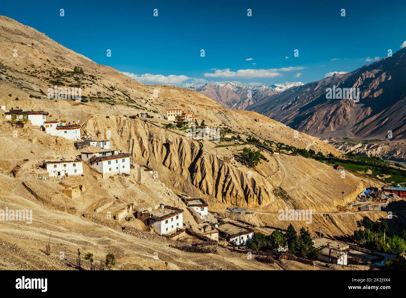 Dhankar gompa monastery and Dhankar village, Spiti valley, Himachal ...