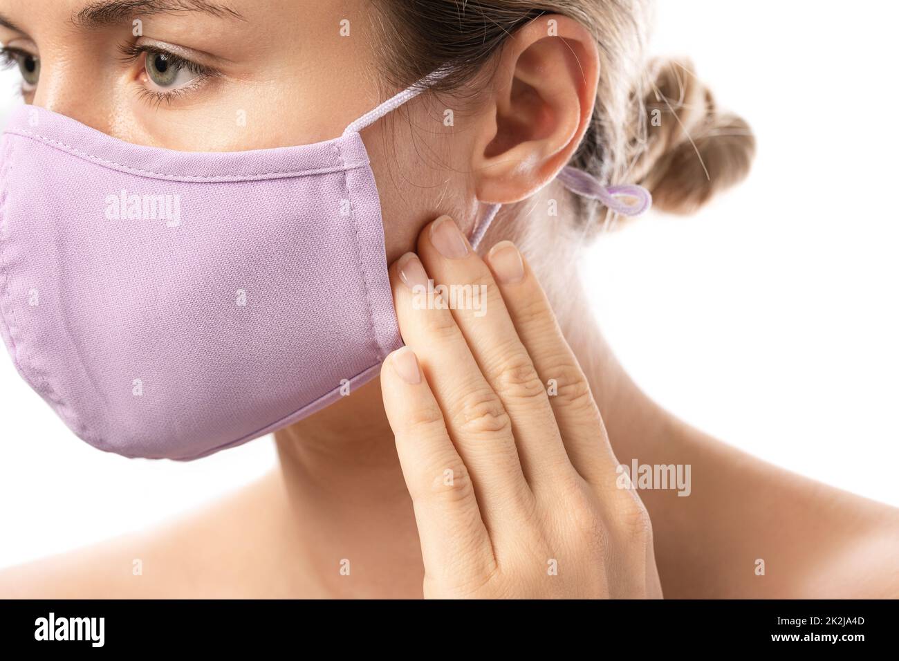 Maskne - acne breakouts from wearing a face mask Stock Photo - Alamy