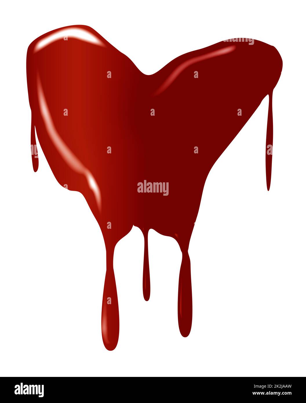 Melting Red Heart Stock Photo - Alamy