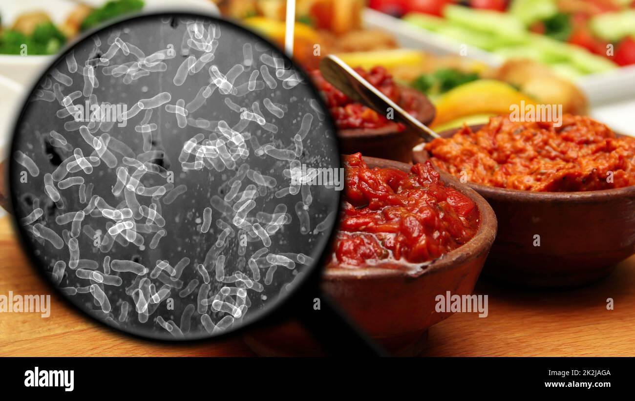 Searching For Bacteria In food Stock Photo - Alamy