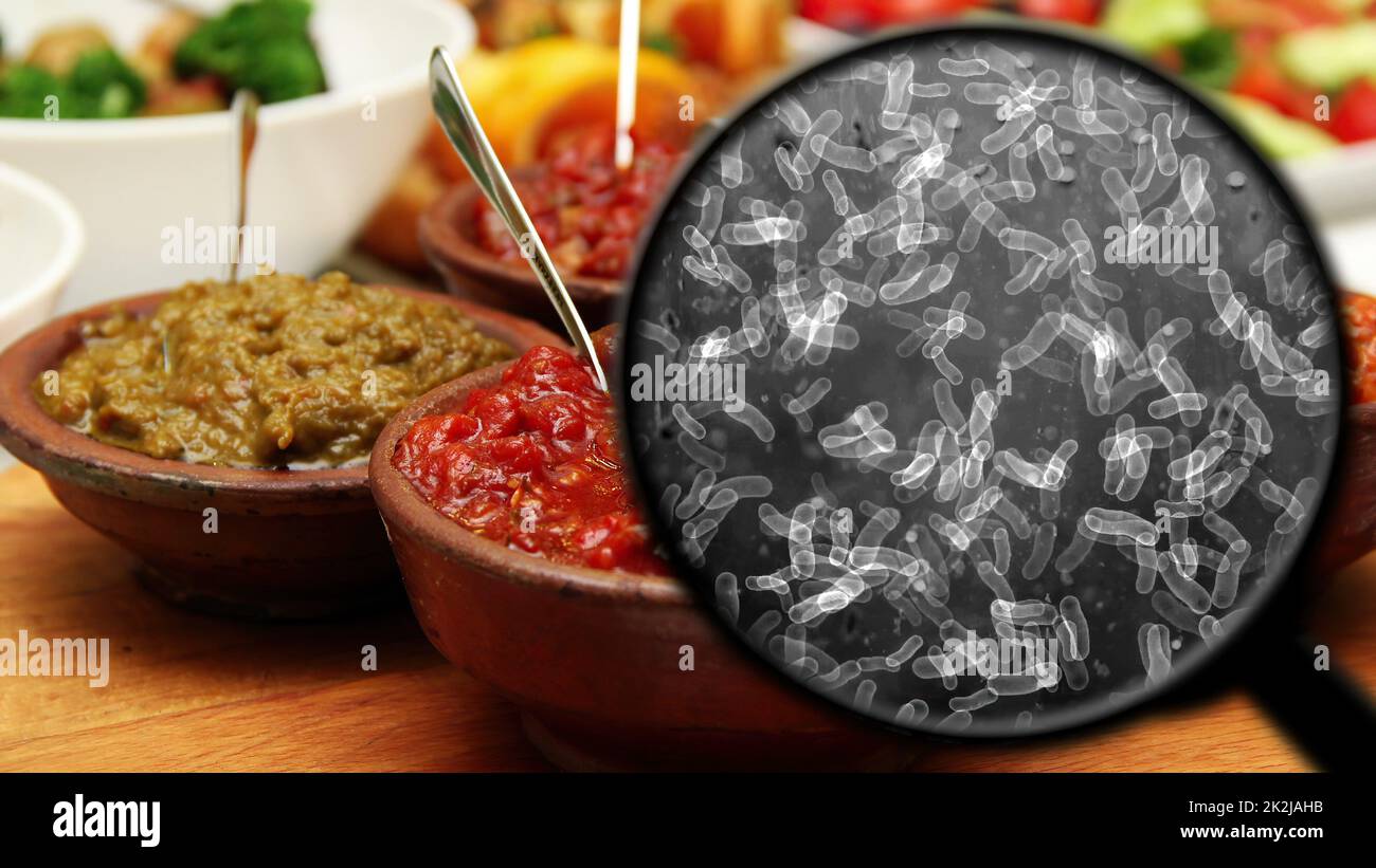 Searching For Bacteria In food Stock Photo - Alamy