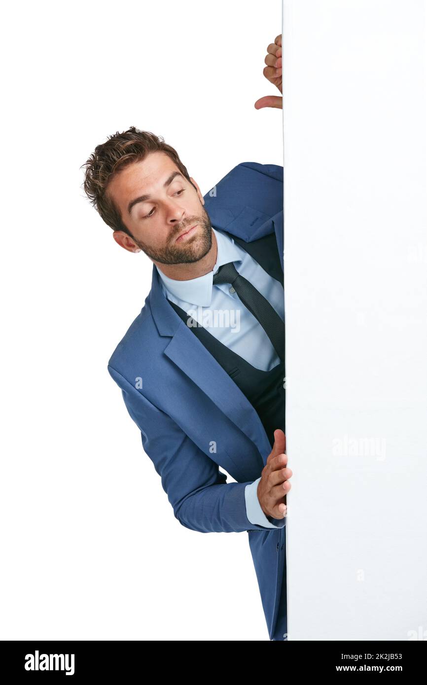 Man peering at work hi-res stock photography and images - Alamy