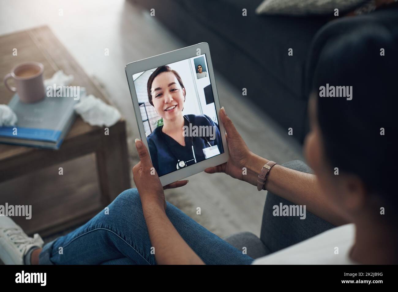 Im happy to see you again. Shot of an unrecognizable person on a ...