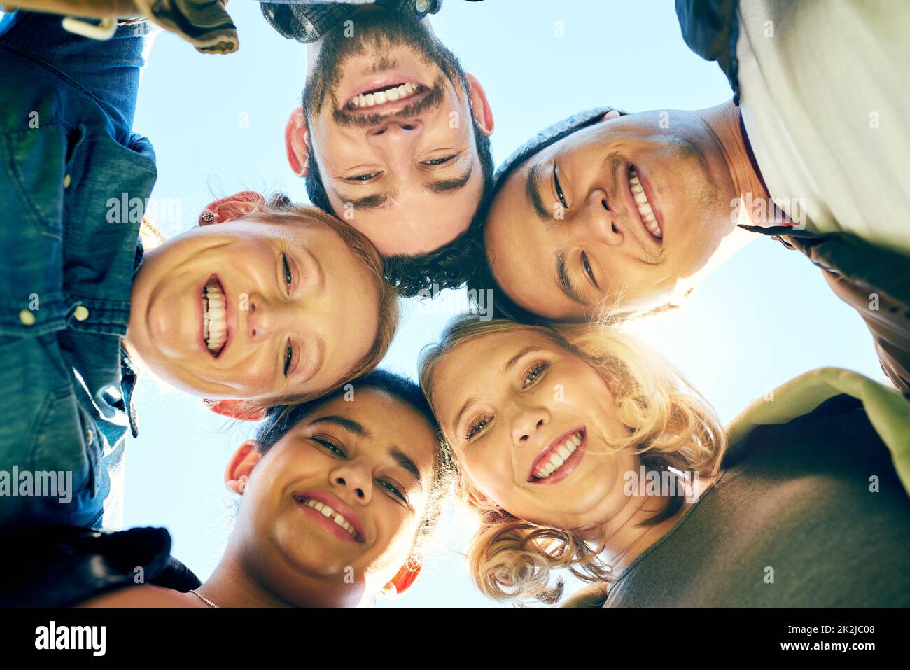 Group happy people enjoying outside hi-res stock photography and images ...