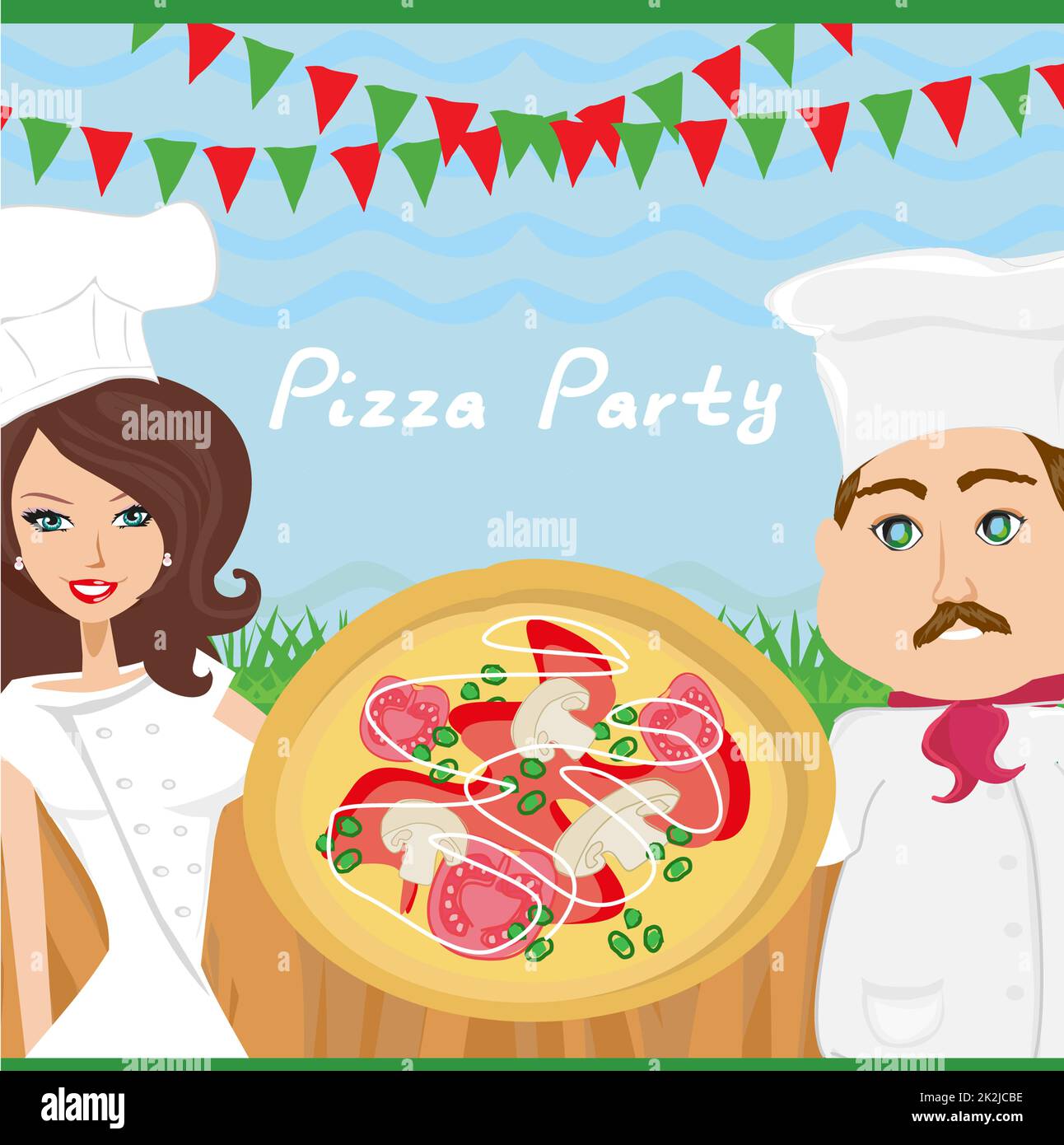 Pizza party poster Stock Photo - Alamy
