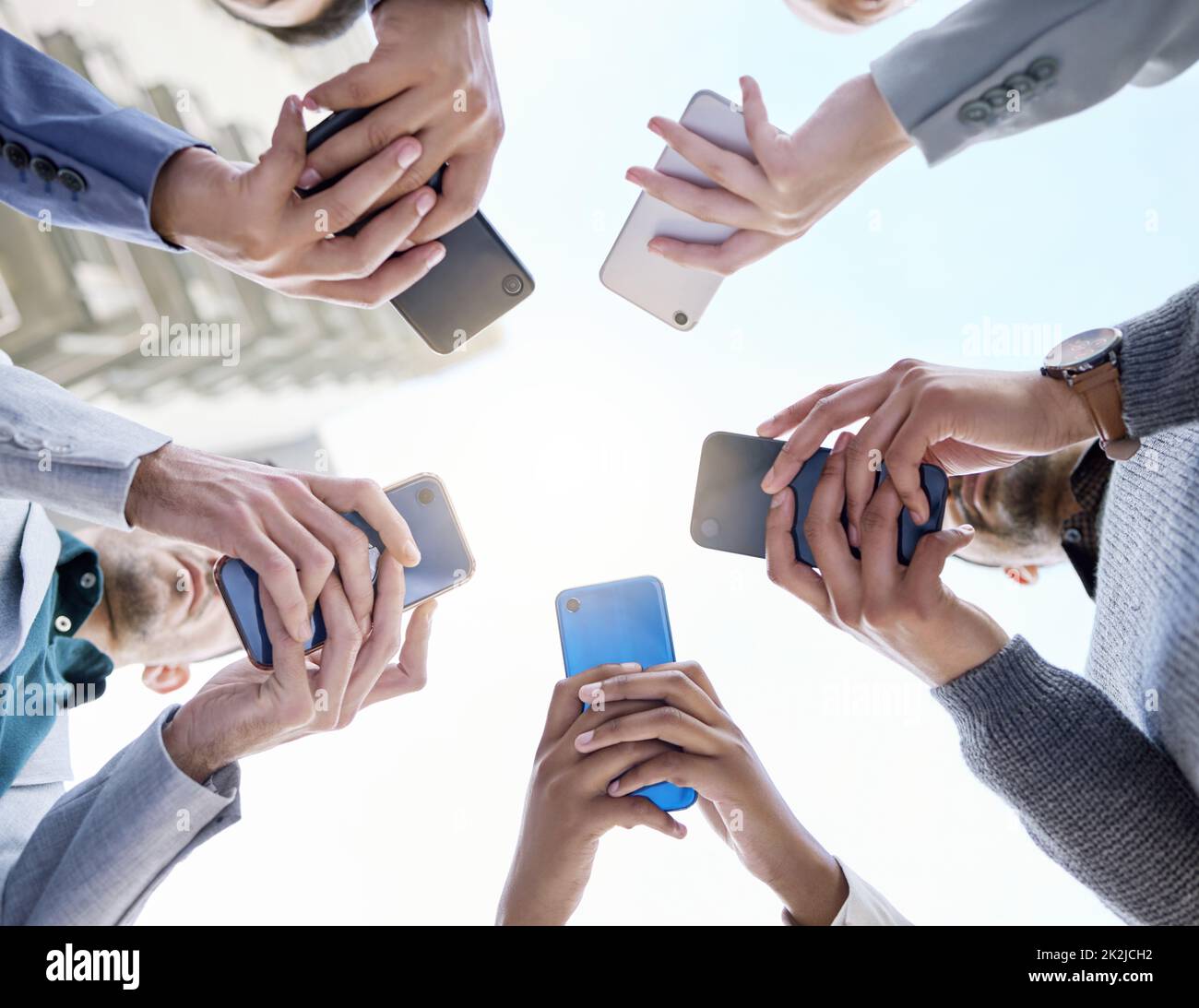 Connecting faster for the best way forward. Shot of a group of ...