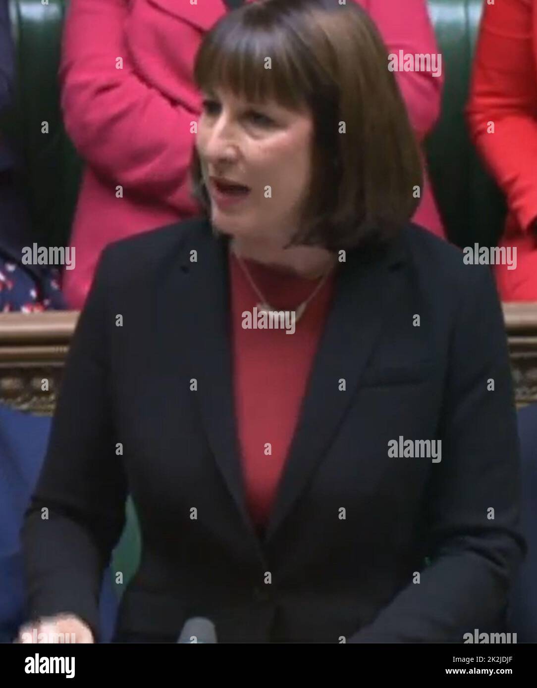 Shadow chancellor Rachel Reeves speaking after Chancellor of the ...