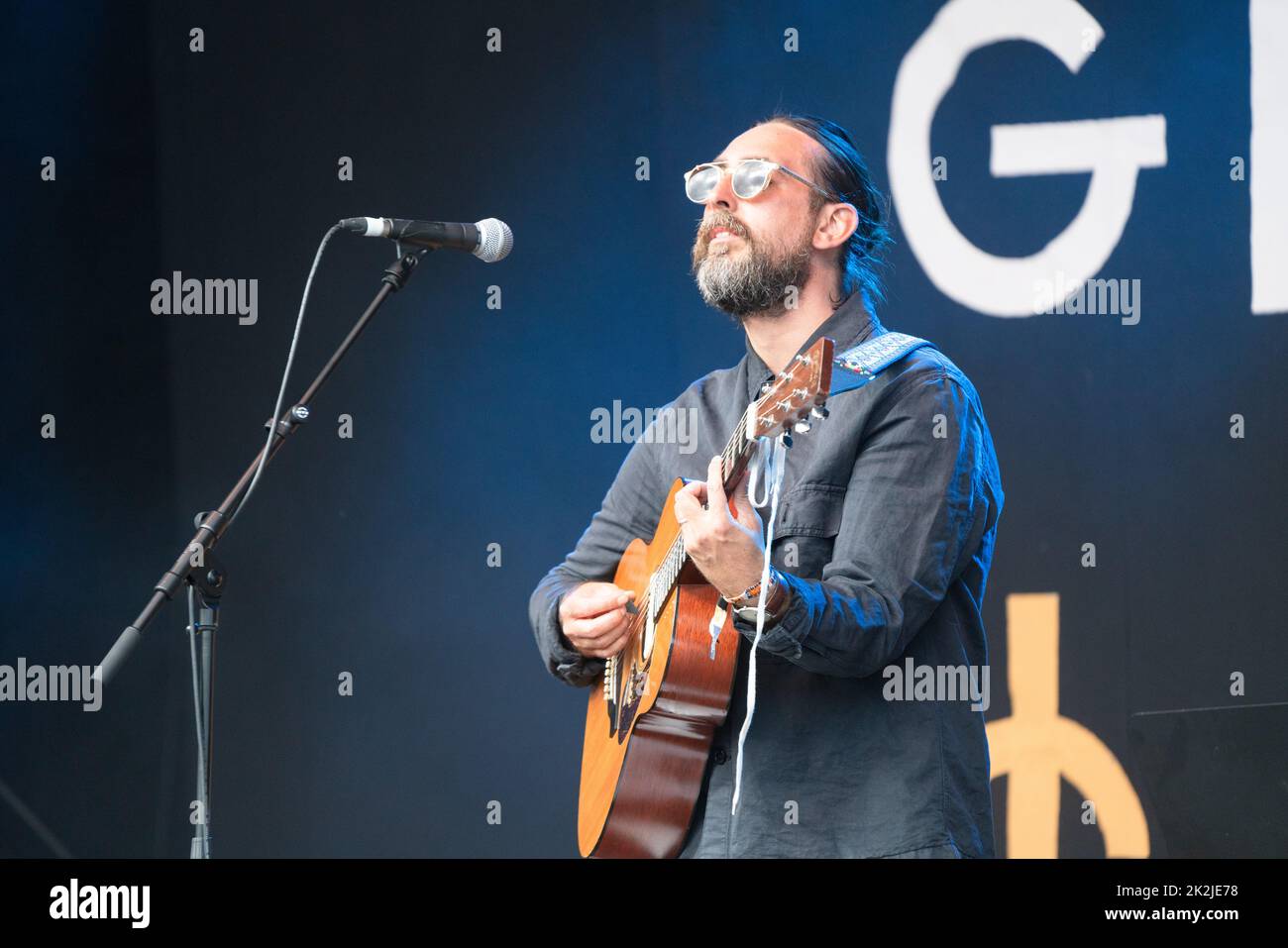 Charles Watson plays the Walled Garden Stage on Day Three of the Green ...