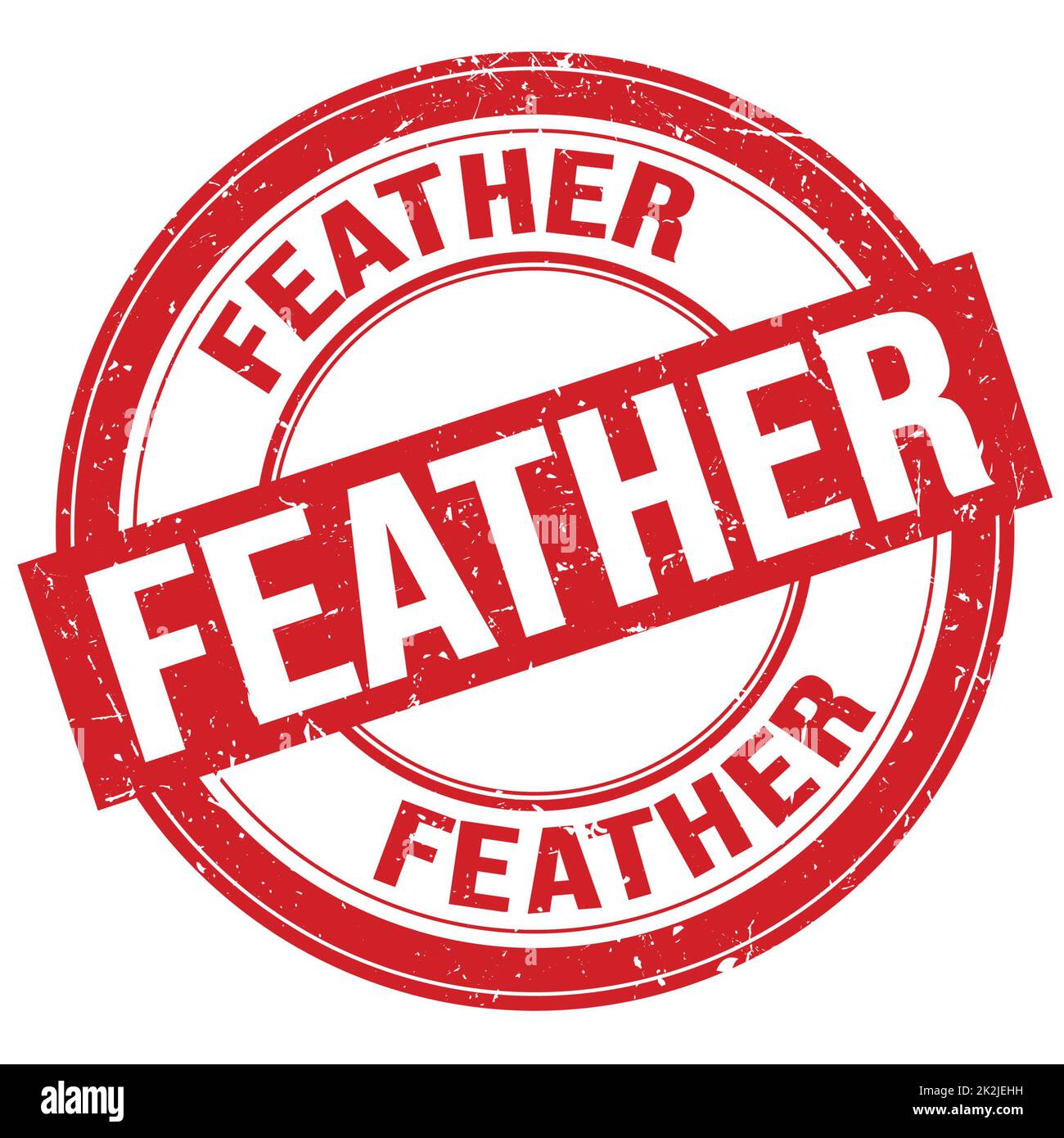 FEATHER text written on red round grungy stamp sign Stock Photo - Alamy