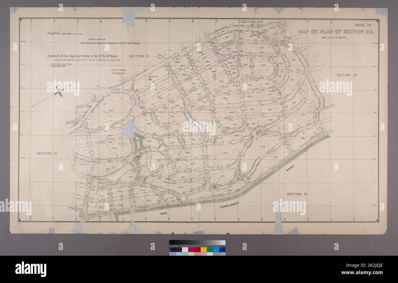 New York (N.Y.). Topographical Bureau. Cartographic, Maps. 1892 - 1895 ...