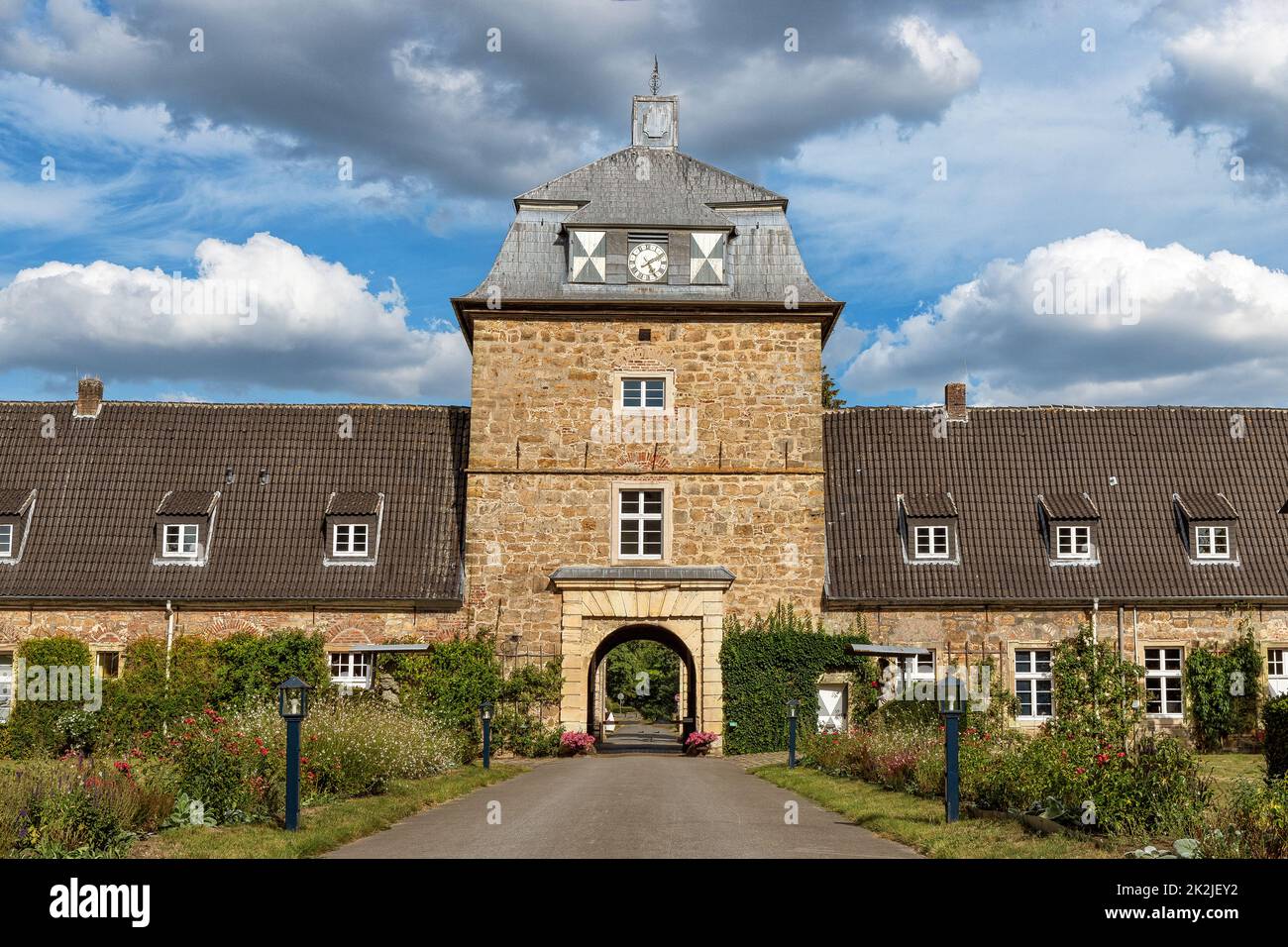 Castle Lembeck in Dorsten, Germany surrounded by beautiful park Stock ...
