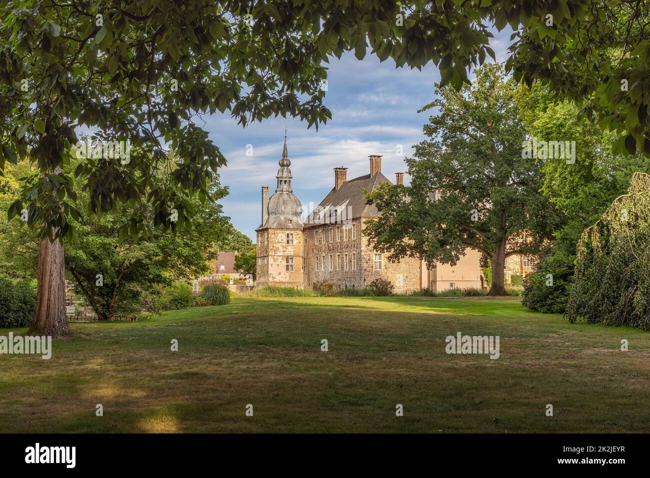 Castle Lembeck in Dorsten, Germany surrounded by beautiful park Stock ...