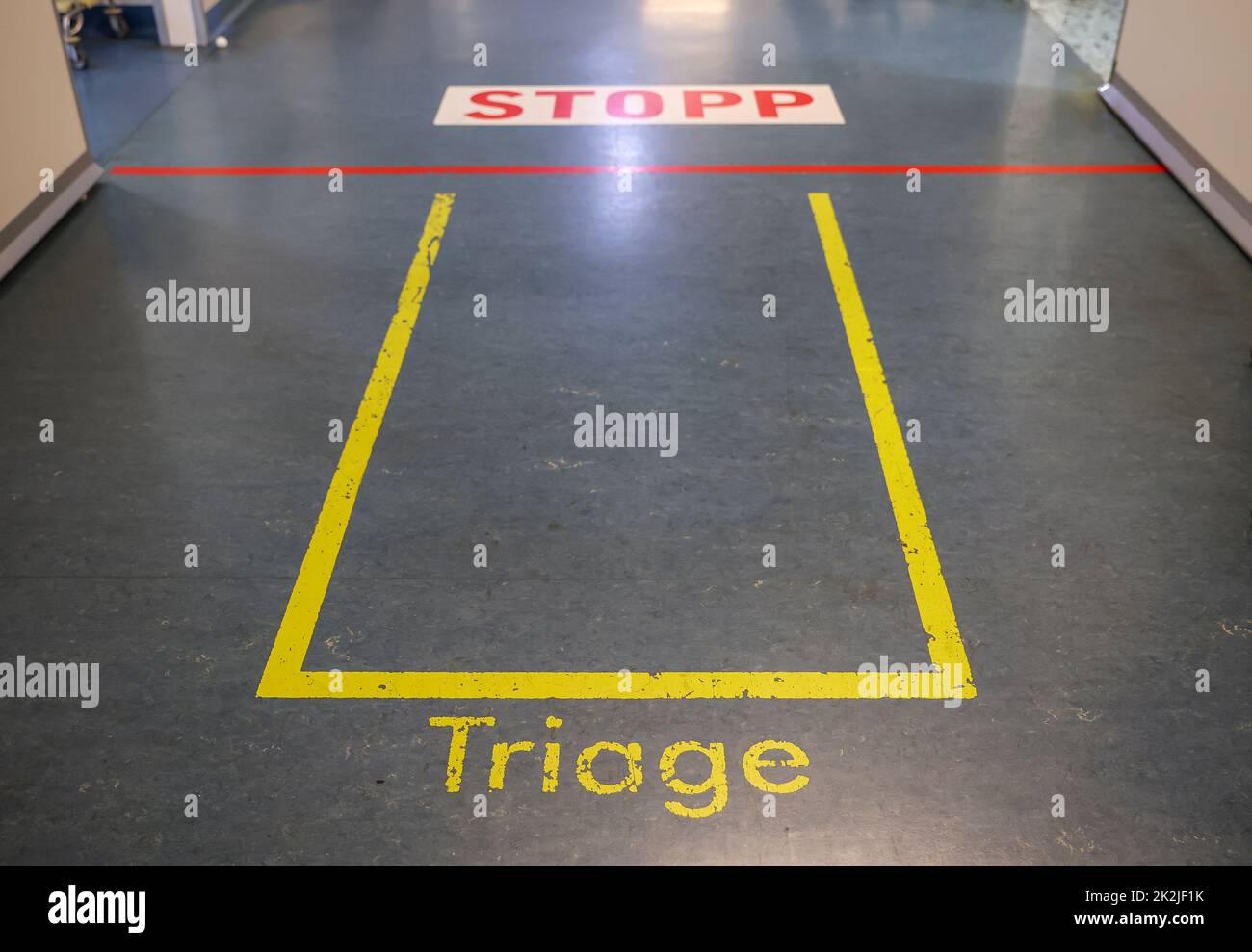Leipzig, Germany. 23rd Sep, 2022. A marker and the word "Triage" can be ...