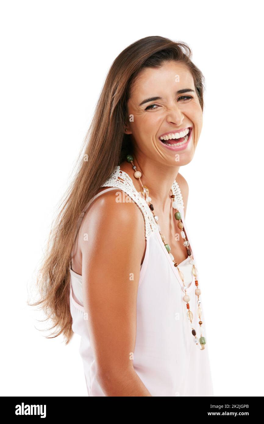 Laughing white background hi-res stock photography and images - Alamy