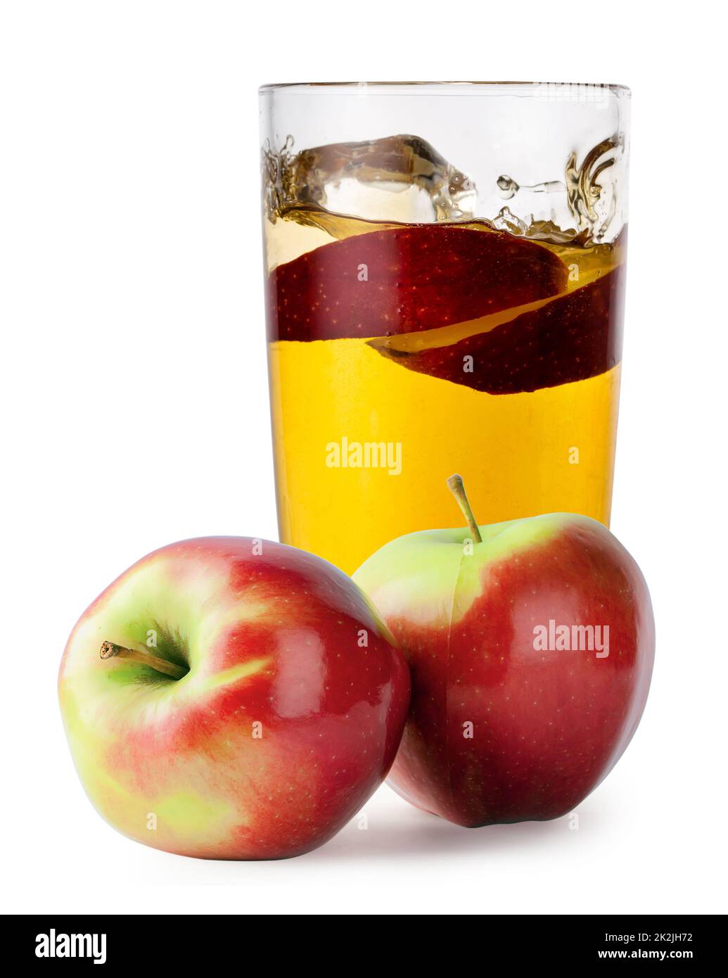 Apple juice with two apple Stock Photo - Alamy