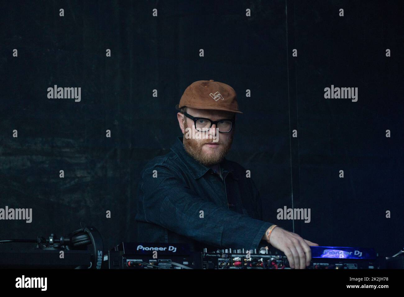 BBC Radio DJ Huw Stephens at the Green Man 2022 music festival in the ...
