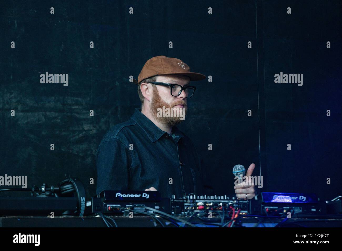 BBC Radio DJ Huw Stephens at the Green Man 2022 music festival in the ...