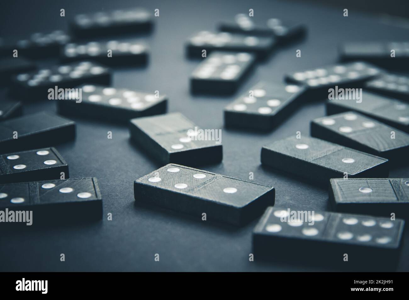 Dominoes on black background hi-res stock photography and images - Alamy