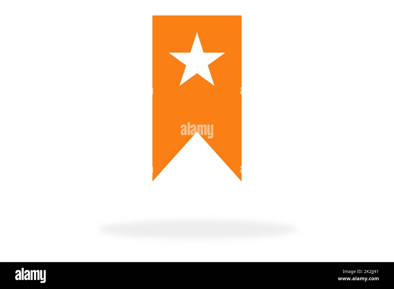 Bookmark symbol with orange color Stock Photo - Alamy