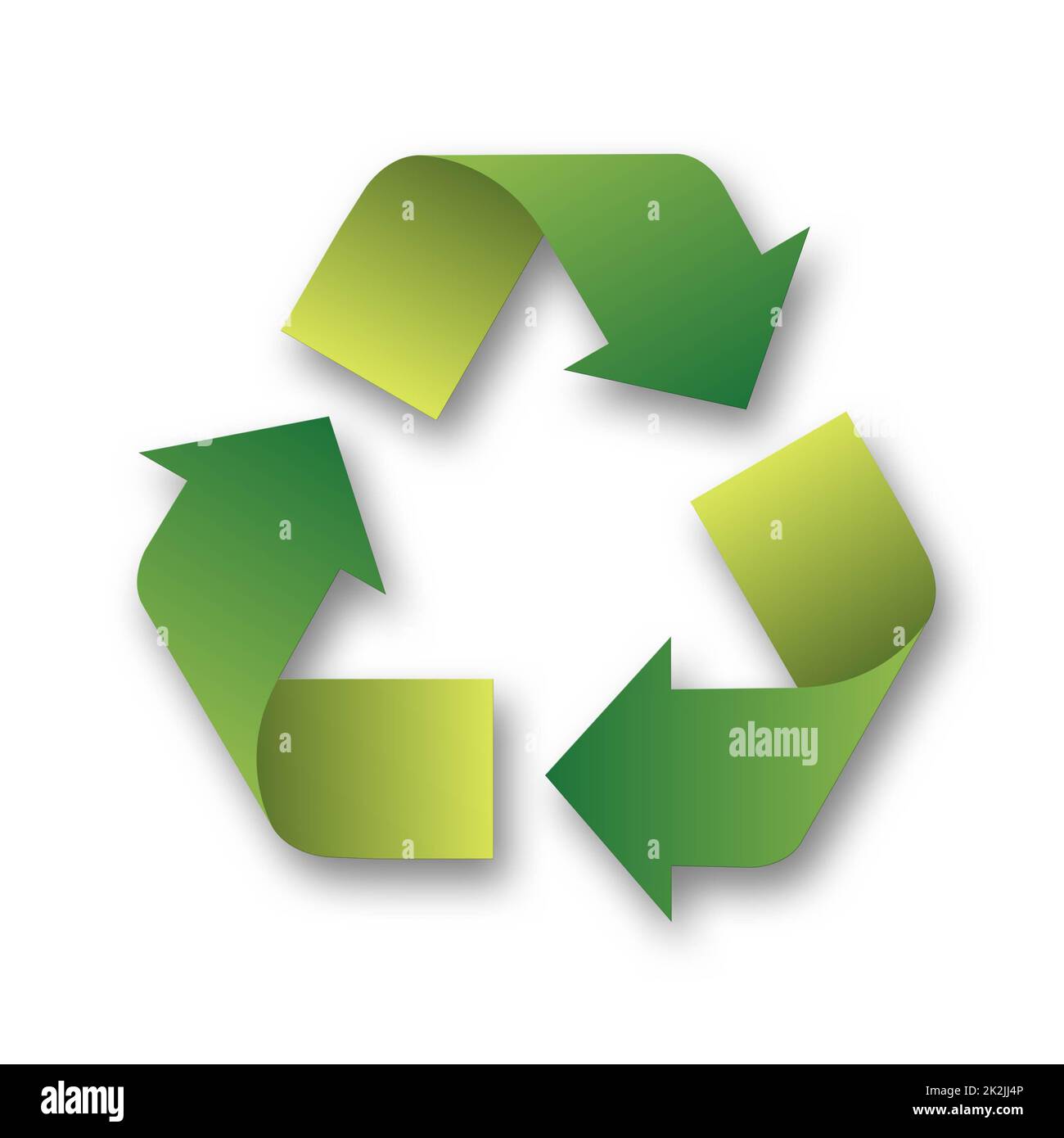 Recycling Symbol - three folded green arrows that form a triangle ...
