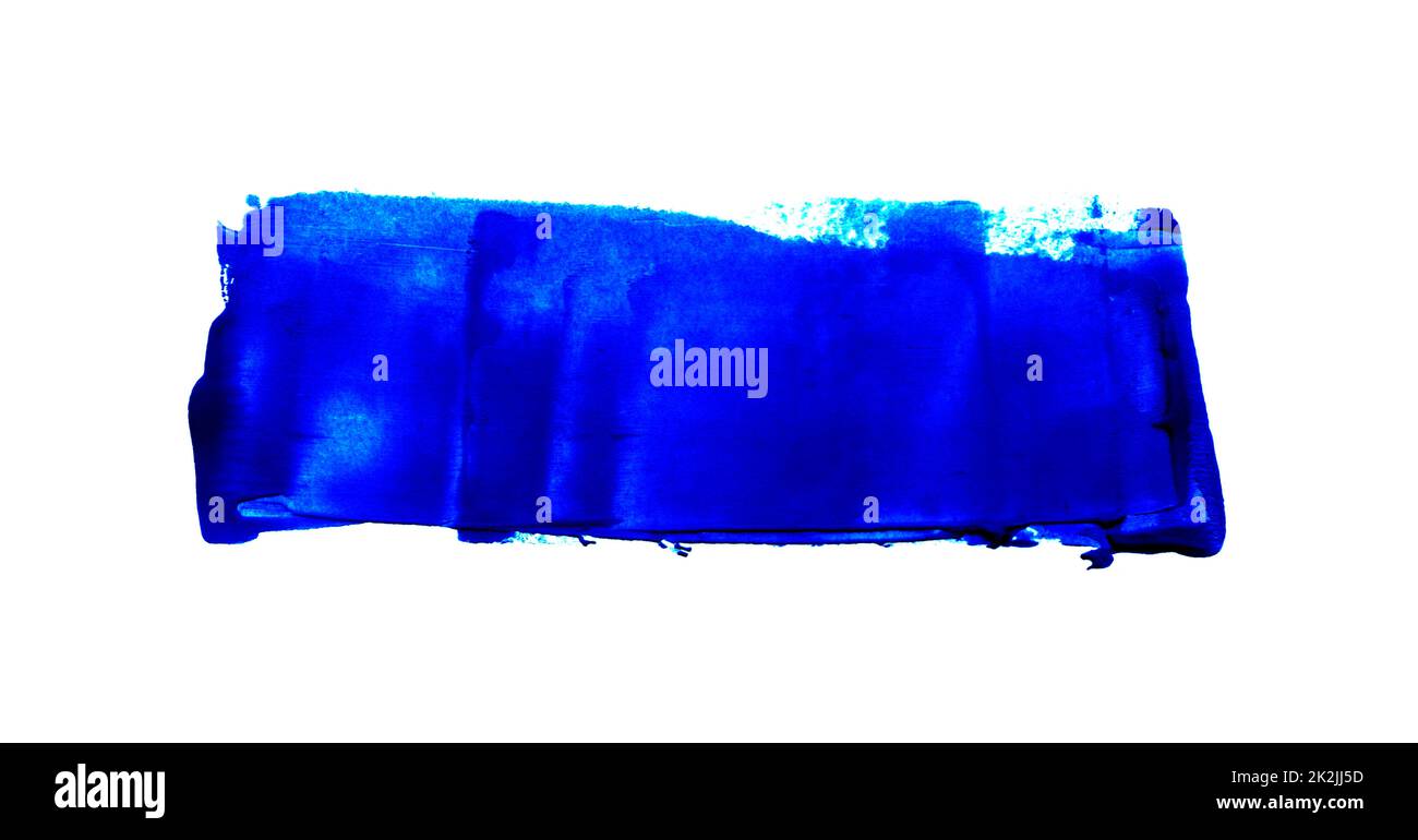 Dark blue hand painted brush texture on white background Stock Photo ...