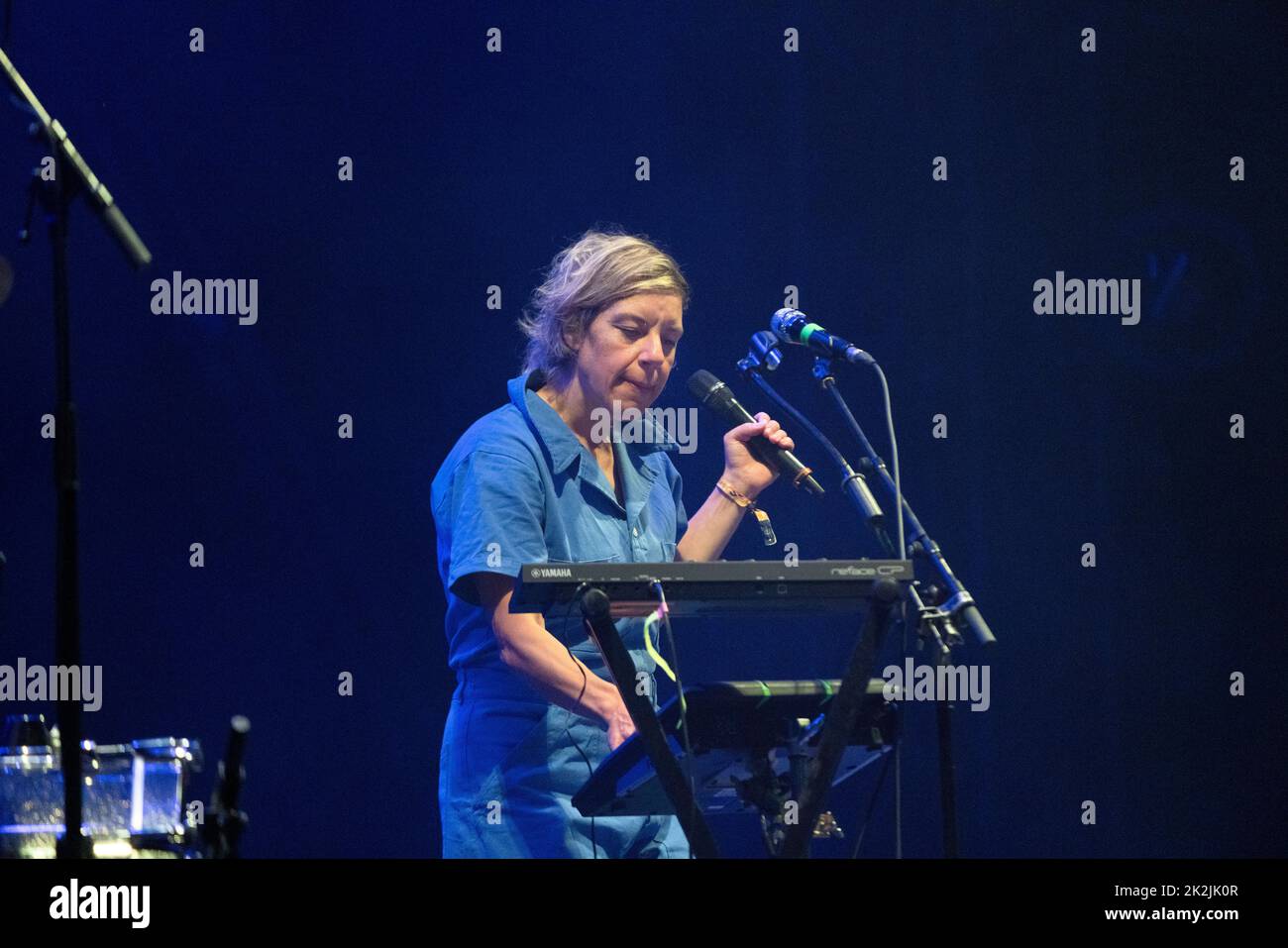 Merrill Garbus from Tune-Yards playing the Mountain Stage at the Green ...