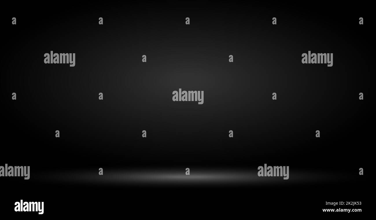 Dark black studio, large spacious photo studio, product presentation ...