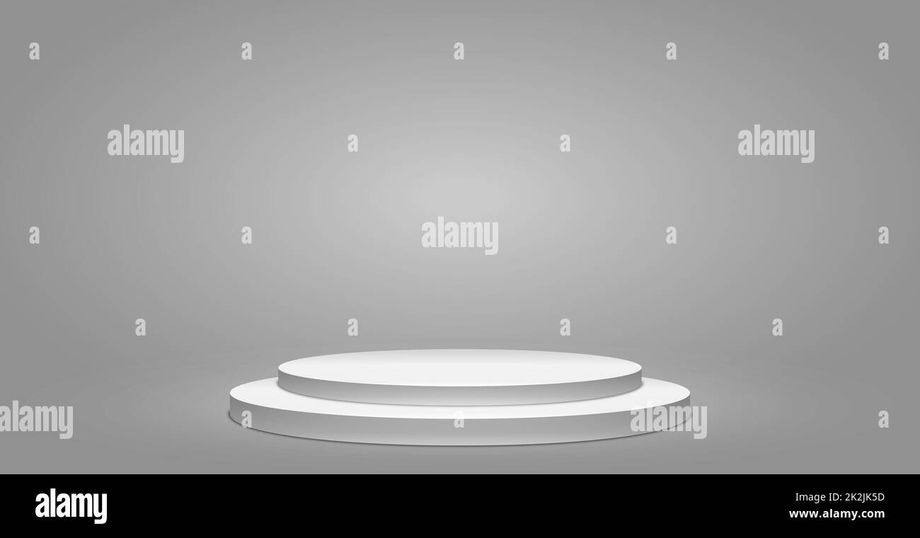 Light white studio, large spacious photo studio with pedestal, product ...