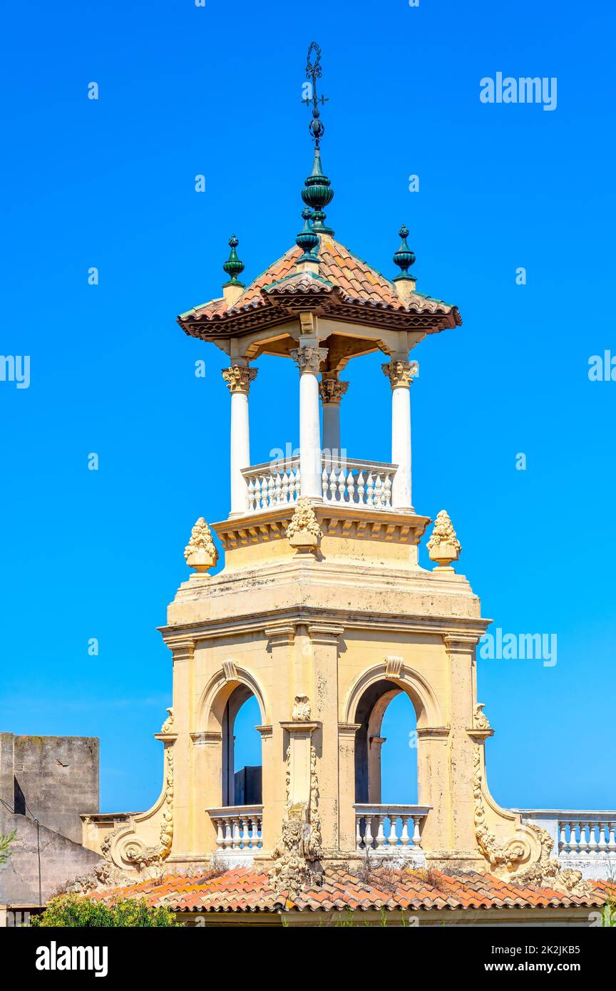 Plaza de Espana architecture detail. Capital structure decorating ...