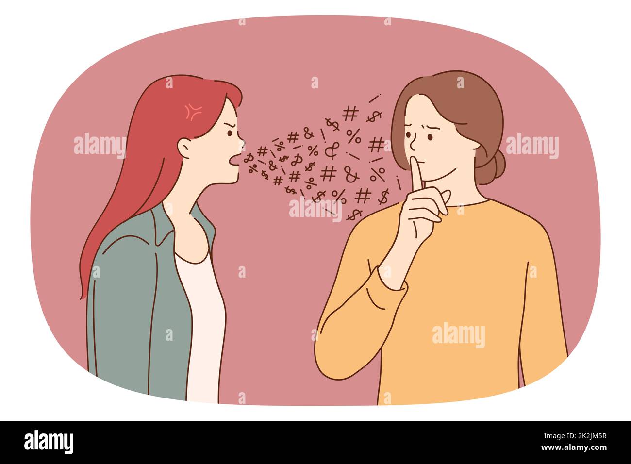Cartoon drawing illustration angry arguing hi-res stock photography and ...