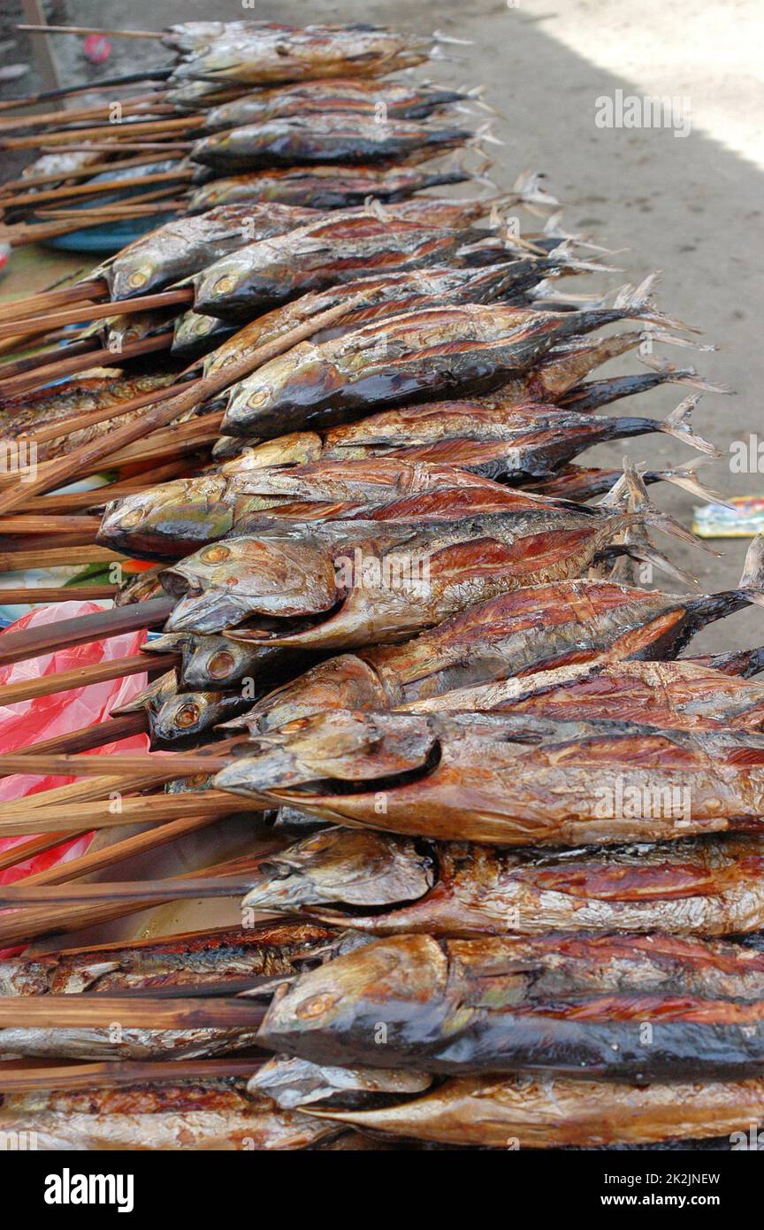 Smoked bonito fish is a popular delicacy across Indonesia Stock Photo ...