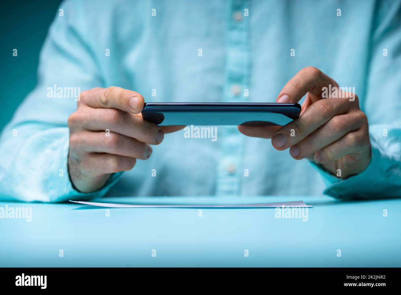Remote Check Deposit Taking Photo Stock Photo - Alamy