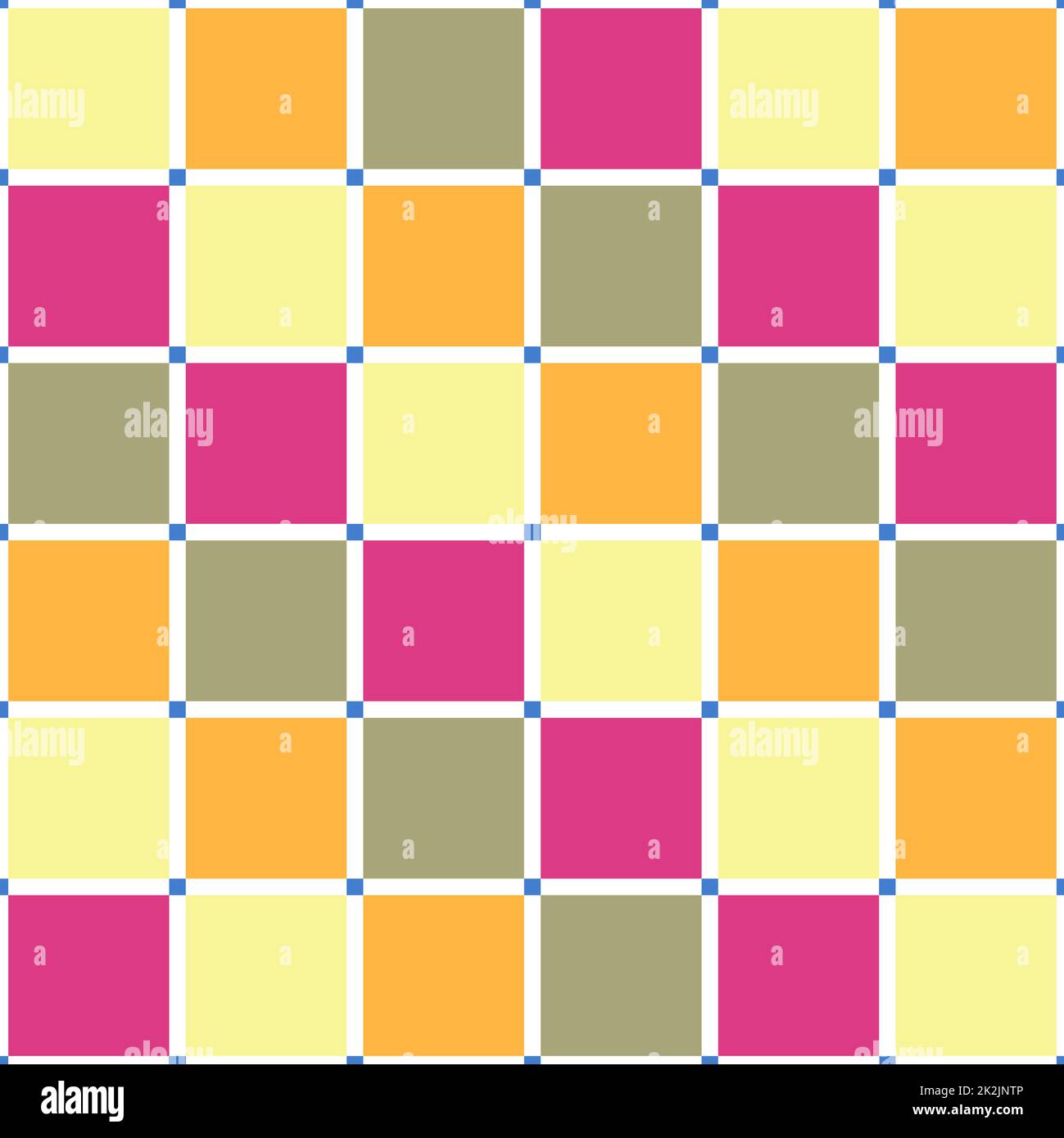 Pattern rectangles seamless. Yellow, Orange, Beige, Pink and Blue Color ...