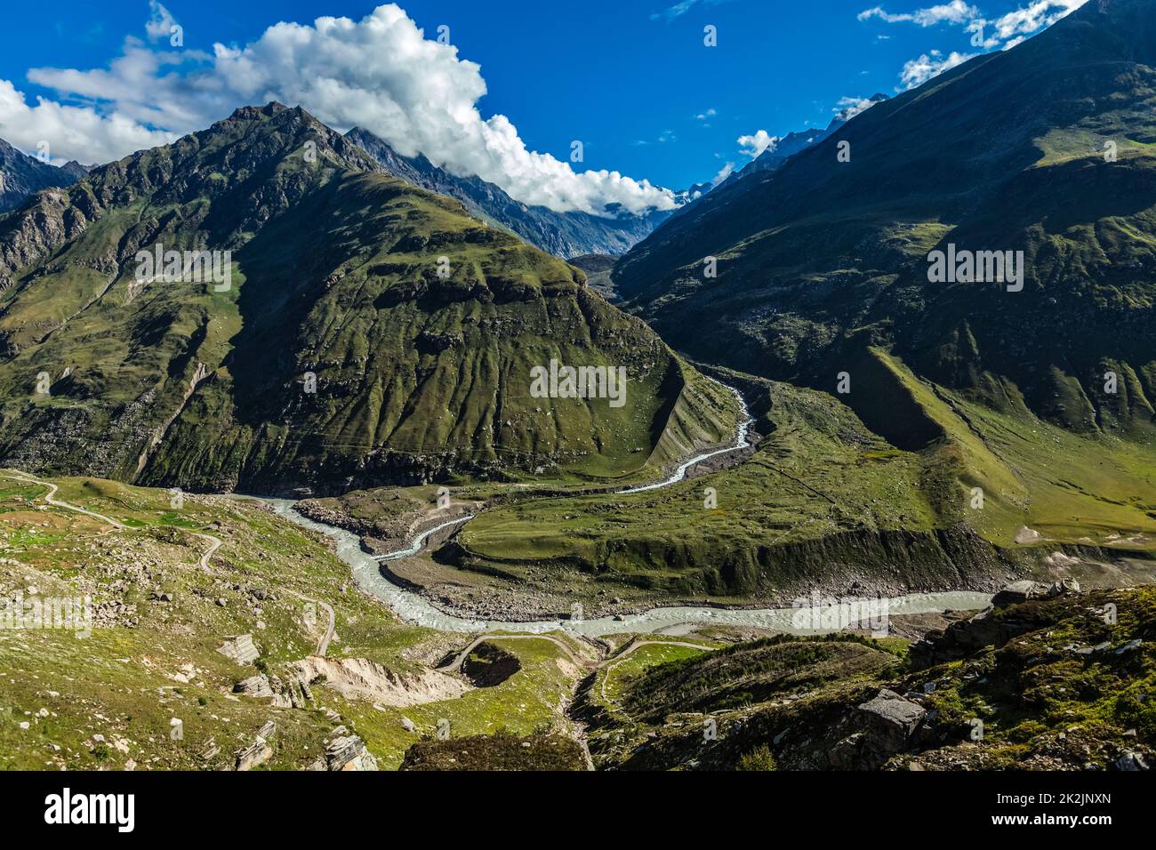 Lahaul valley in Himalayas. Himachal Pradesh, India Stock Photo - Alamy