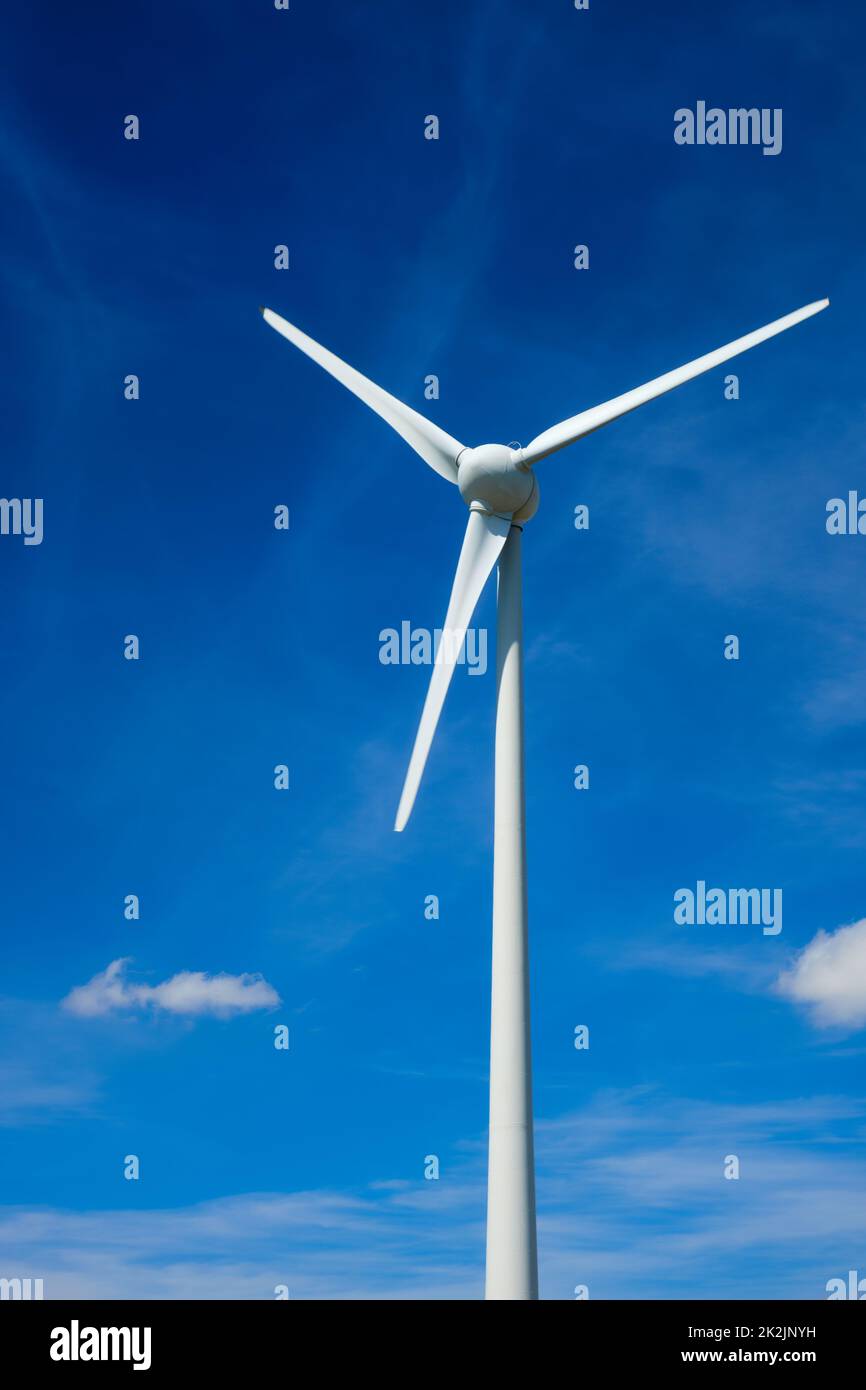 Wind generator turbines in sky Stock Photo - Alamy
