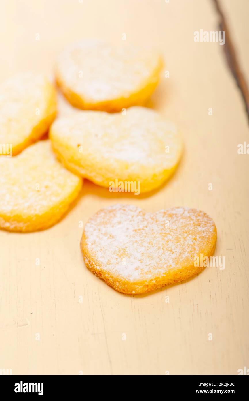 heart shaped shortbread valentine cookies Stock Photo - Alamy