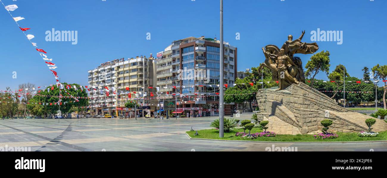Republic square in Antalya, Turkey Stock Photo - Alamy