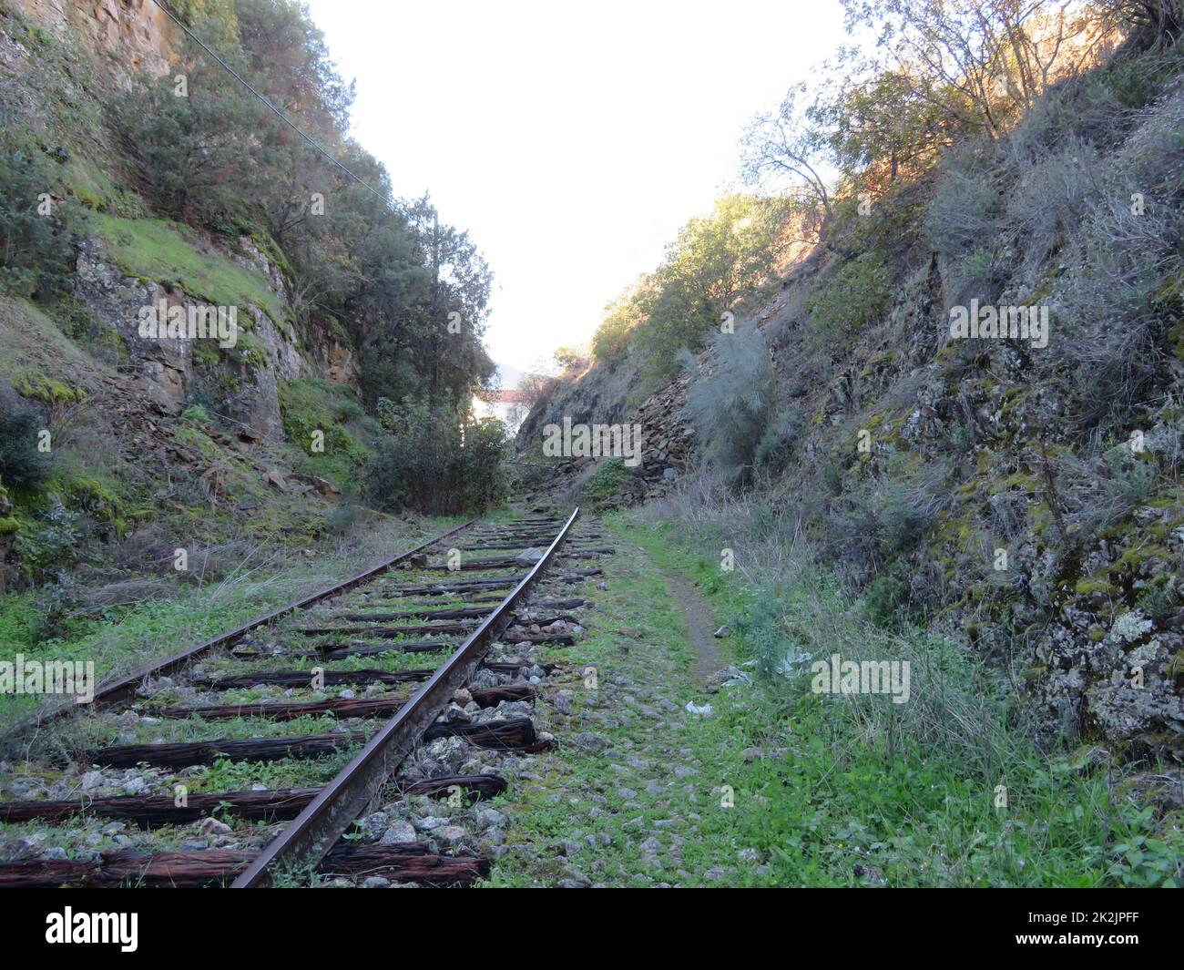 iron road bridges metal rail light at the end of the tunnel train ...