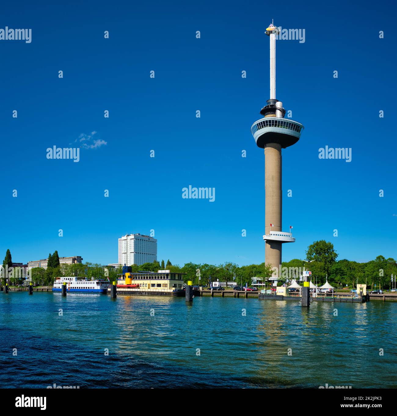 Rotterdam cityscape with Euromast and Nieuwe Maas river Stock Photo - Alamy