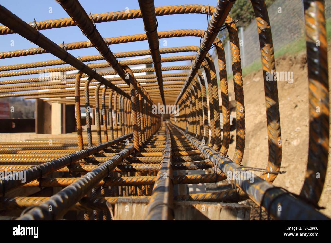 Looking through a steel object with a large depth of field Stock Photo ...