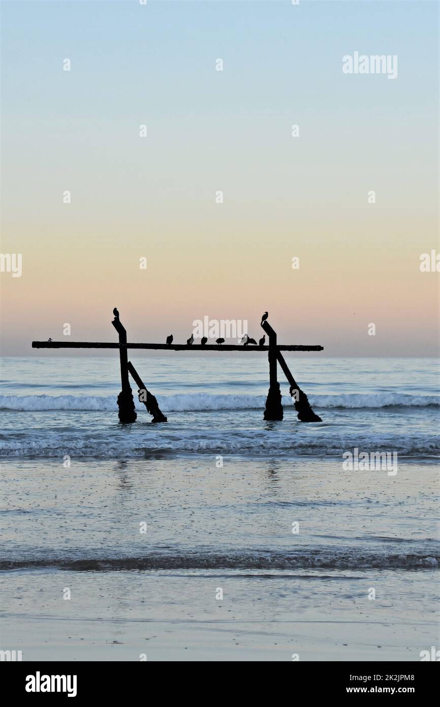 Landscape a beautiful sunrise over the beach in Strand and the False ...