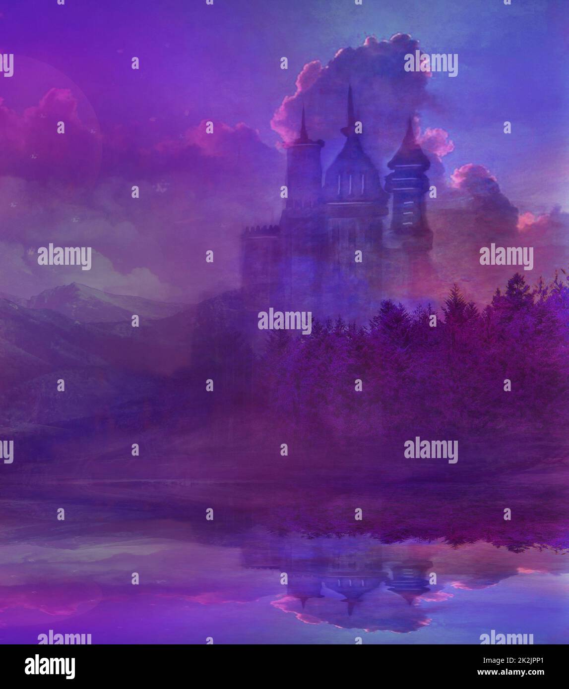 Abstract fairytale castle Stock Photo - Alamy