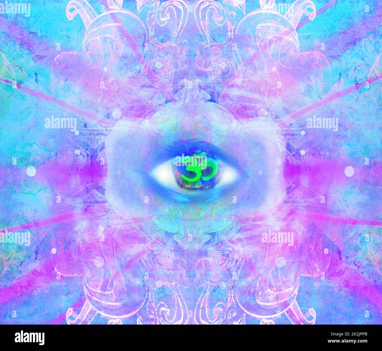 Illustration of a third eye mystical sign Stock Photo - Alamy