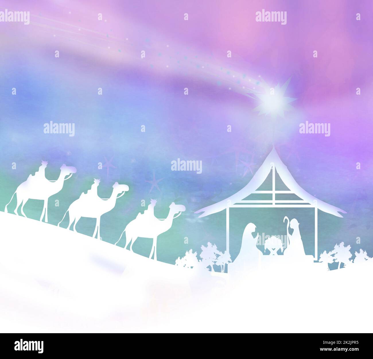 Birth of Jesus in Bethlehem - abstract card Stock Photo - Alamy