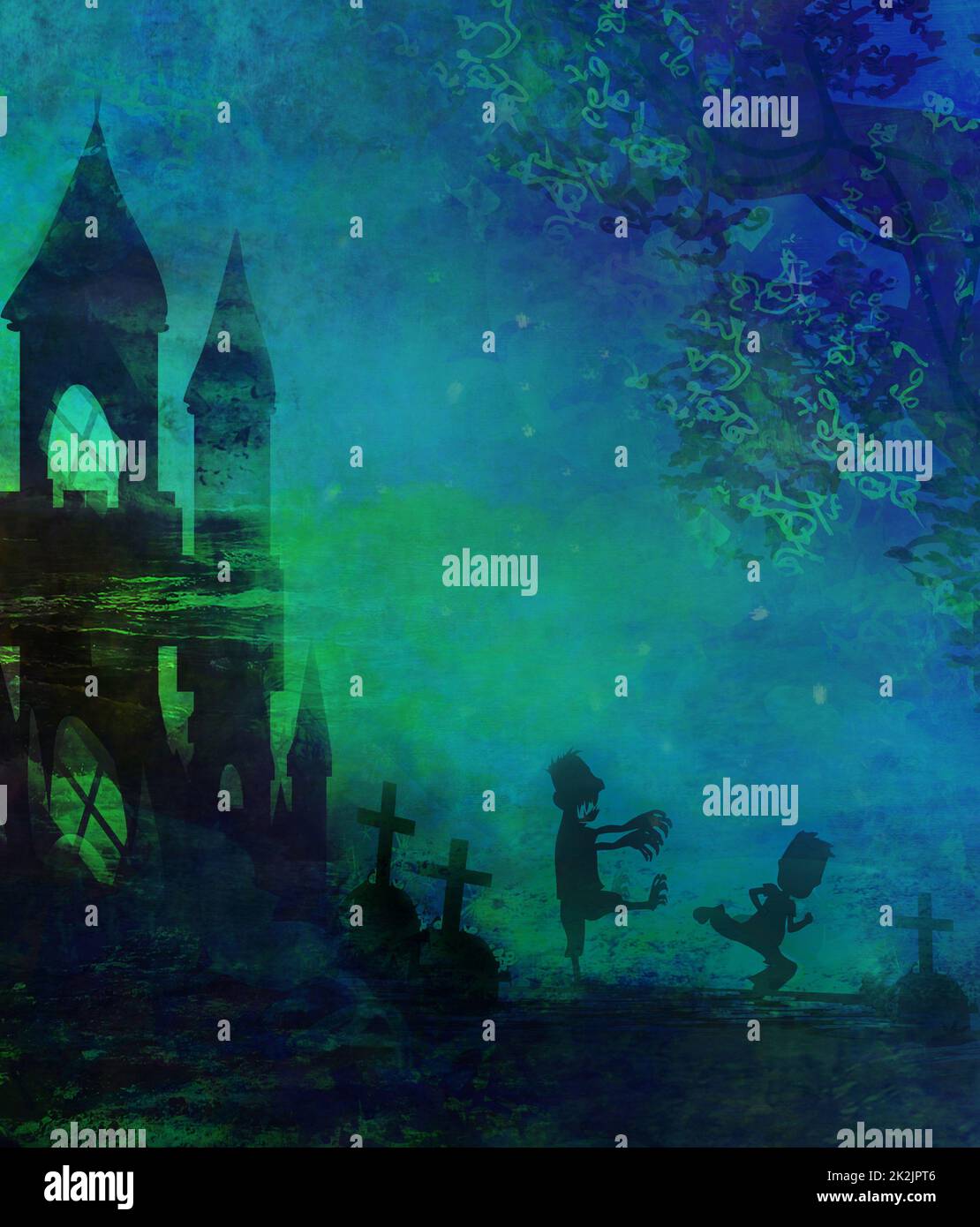 Zombie attacks at night Stock Photo - Alamy