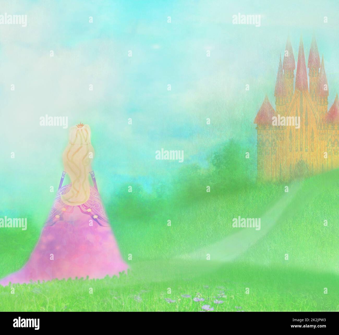 Person in front of castle hi-res stock photography and images - Alamy