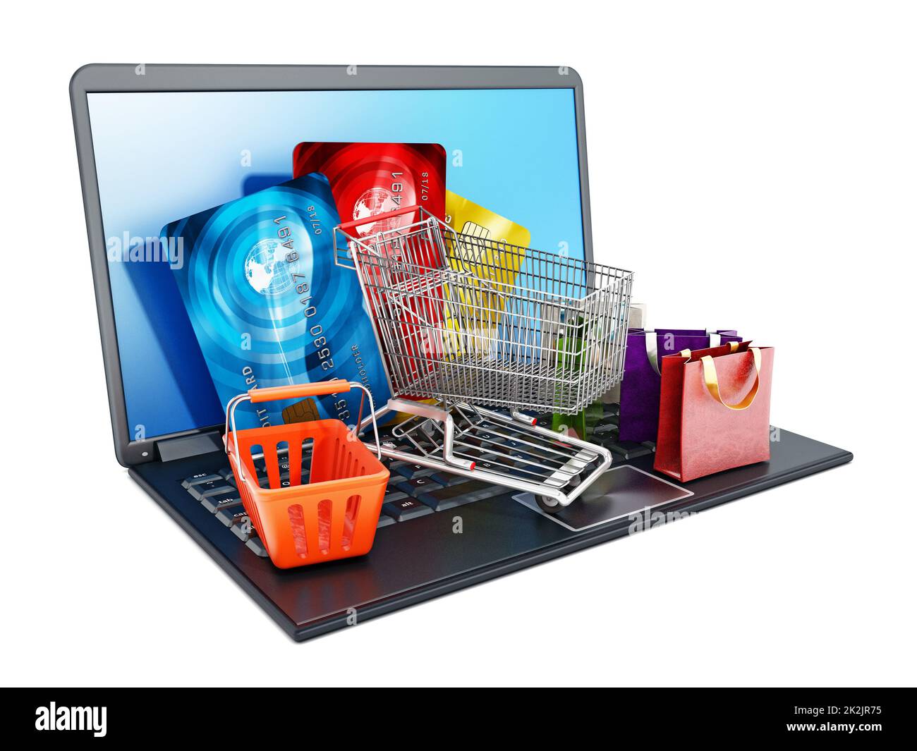 Shopping cart credit cards hi-res stock photography and images - Alamy
