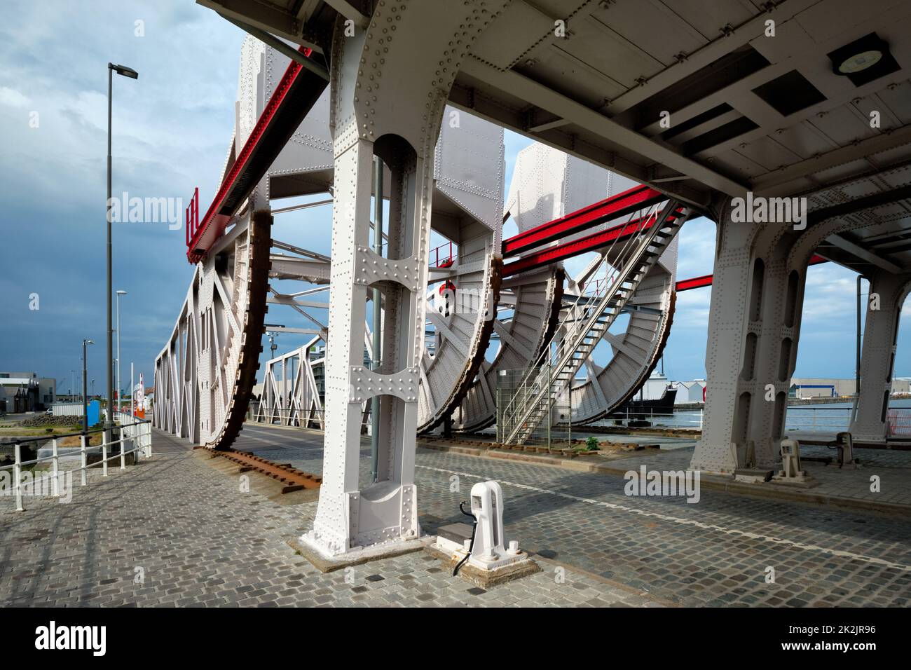 Siberiabrug folding bridge in Atwerp, Belgium Stock Photo - Alamy