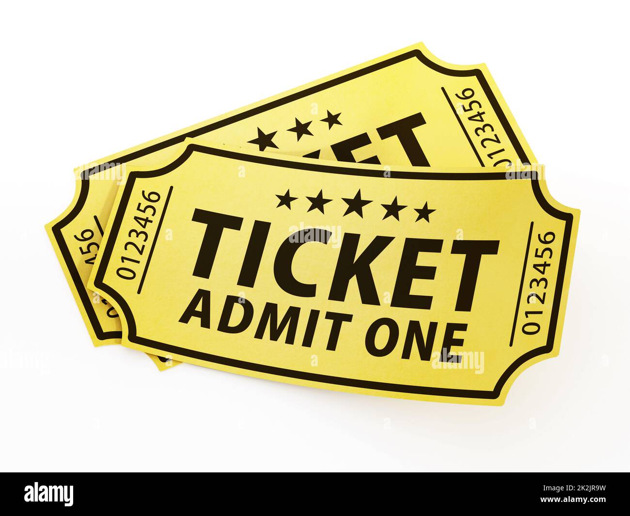 Cinema tickets isolated on white background. 3D illustration Stock ...
